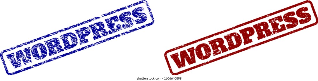 Rounded Rectangle Wordpress Seal Stamps Blue Stock Vector (Royalty Free ...