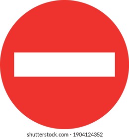 Rounded Red No Entry Sign Eps Stock Vector (Royalty Free) 1904124352 ...