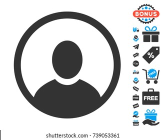 Rounded User Portrait Icon Free Bonus Stock Vector (Royalty Free ...