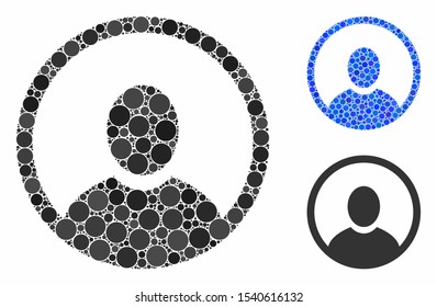Rounded User Portrait Mosaic Circle Elements Stock Vector (Royalty Free ...