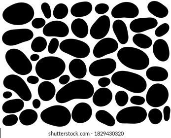 Roundness Sorting Gravel Black Rounded Rock Stock Vector (Royalty Free ...