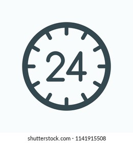 Roundtheclock Work Icon 247 Support Center Stock Vector (Royalty Free ...