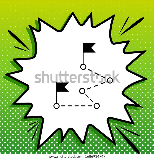 Route Flags Sign Black Icon On Stock Vector (Royalty Free) 1686934747 ...