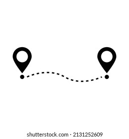 Route Pin Location Icon Vector Stock Vector (Royalty Free) 2131252609 ...
