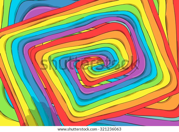 Route Rainbow Background Drawing By Hand Stock Vector (Royalty Free ...