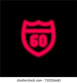 Route Red Glowing Neon Ui Ux Stock Vector (Royalty Free) 710326660 ...