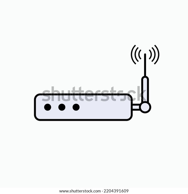 Router Icon Network Connection Symbol Vector Stock Vector (Royalty Free ...