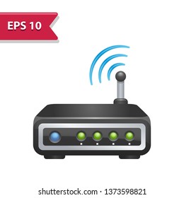 Router Icon Professional Pixelaligned Icon Realistic Stock Vector ...