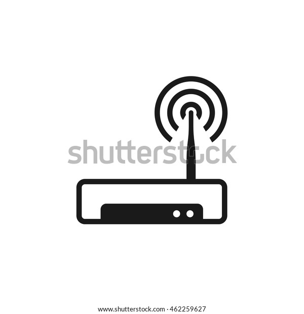 Router Icon Single Grey Color Internet Stock Vector (Royalty Free ...
