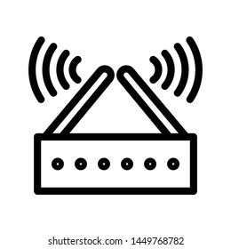 Router Icon Wireless Vector Signal Emblem Stock Vector (Royalty Free ...