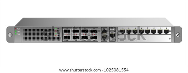 Router Ip Traffic Mounting 19 Inch Stock Vector (Royalty Free) 1025081554