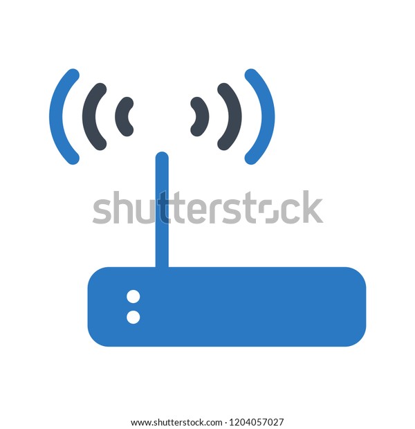 Router Modem Signal Stock Vector (Royalty Free) 1204057027 | Shutterstock