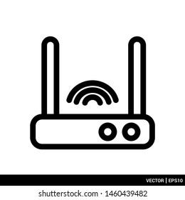 Vektor Stok Router Modem Wifi Icon Logo Vector (Tanpa Royalti ...