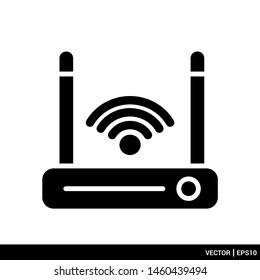 Vektor Stok Router Modem Wifi Icon Logo Vector (Tanpa Royalti ...