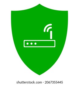 Router Shield On White Stock Vector (Royalty Free) 2067355445 ...