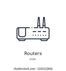 Routers Icon Technology Outline Collection Thin Stock Vector (Royalty ...