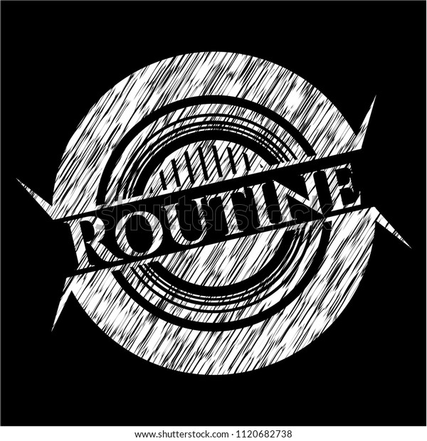 Routine Written Chalkboard Texture Stock Vector (Royalty Free ...