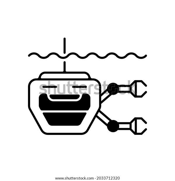 Rov Black Linear Icon Remotely Operated Stock Vector (Royalty Free ...
