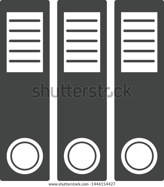 Row Binder Folders Isolated On White Stock Vector (Royalty Free ...