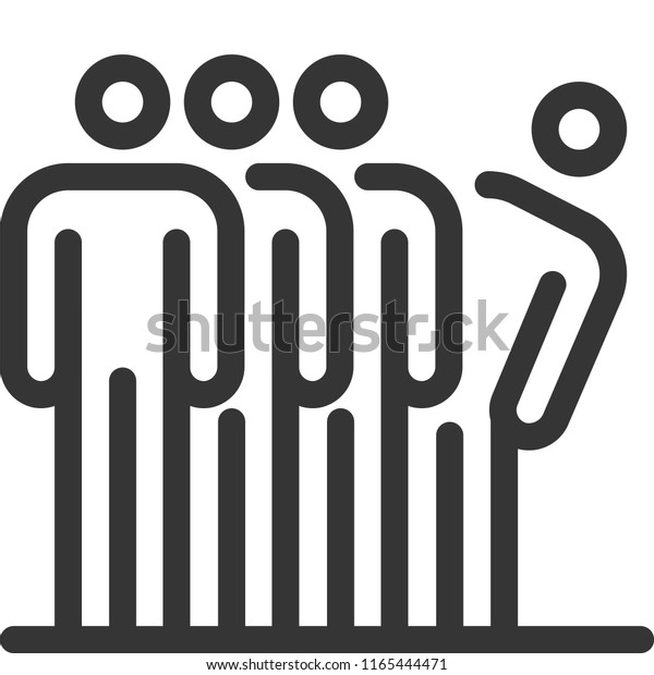 Row Bold Line Stick Figure Icon: เวกเตอร์สต็อก (ปลอดค่าลิขสิทธิ์ ...