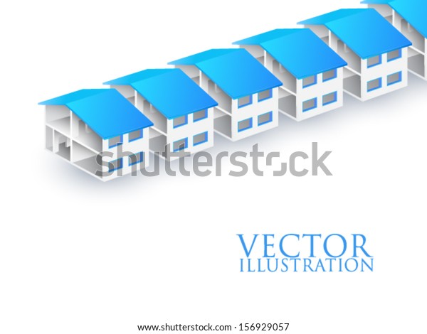 Row Houses Vector Illustration Stock Vector (Royalty Free) 156929057 ...