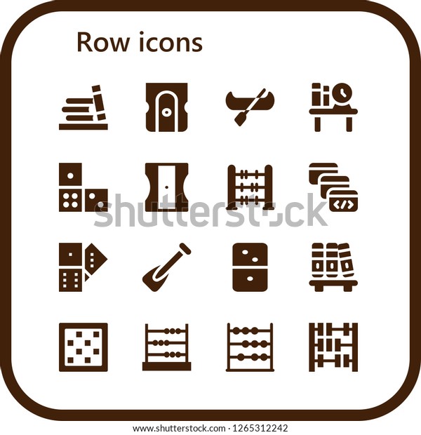 Row Icon Set 16 Filled Row Stock Vector (Royalty Free) 1265312242 ...