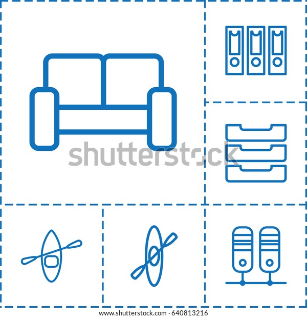 Row Icon Set 6 Row Outline Stock Vector (Royalty Free) 640813216 ...