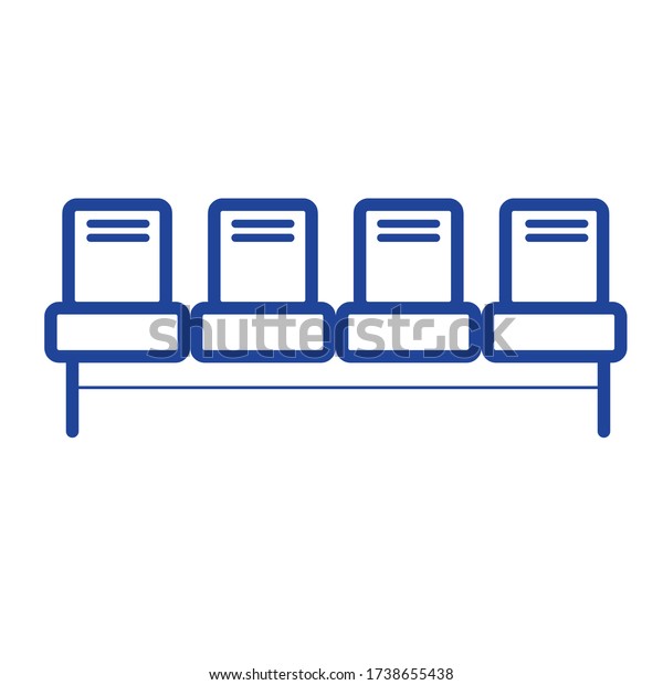 Row Seats Bench Symbol Icon Outline Stock Vector (Royalty Free ...