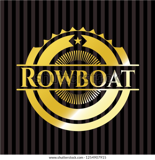 Rowboat Gold Badge Stock Vector (Royalty Free) 1254907915 | Shutterstock