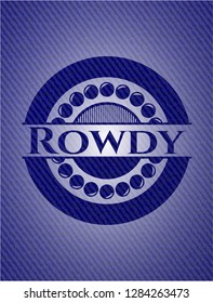 Rowdy Badge Denim Background Stock Vector (Royalty Free) 1284263473 ...