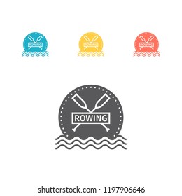 Rowing Team Logo Vector Emblem Flat Stock Vector (Royalty Free ...
