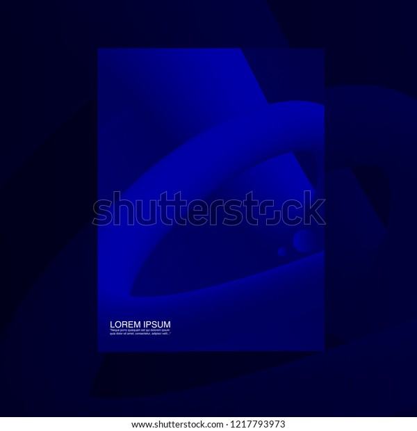 Royal Blue Flyer Template Abstract Background Stock Vector (Royalty ...