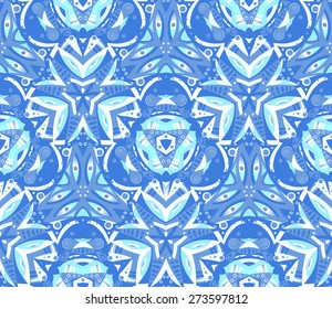 Royal Blue Geometric Background Seamless Pattern Stock Vector (Royalty ...