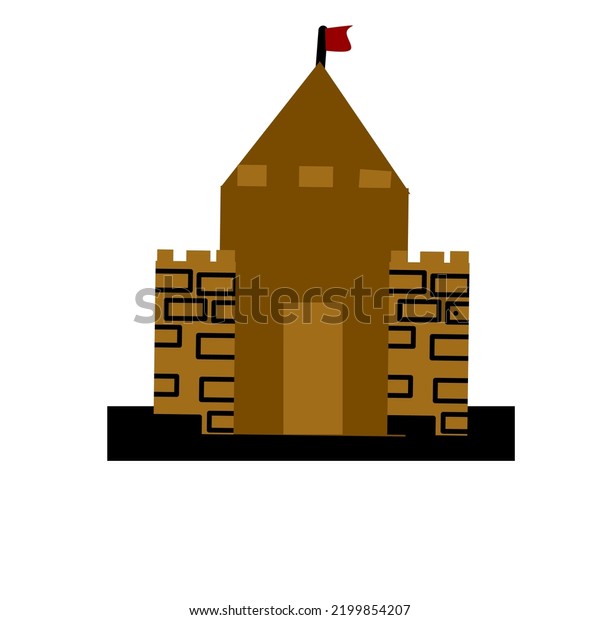 Royal Castle Building Vector Illustration Stock Vector (Royalty Free ...