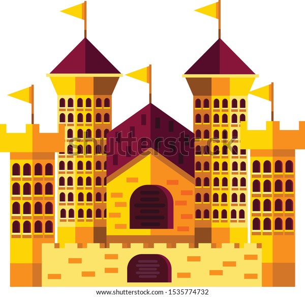 Royal Castle Design Vector Illustration Stock Vector (Royalty Free ...