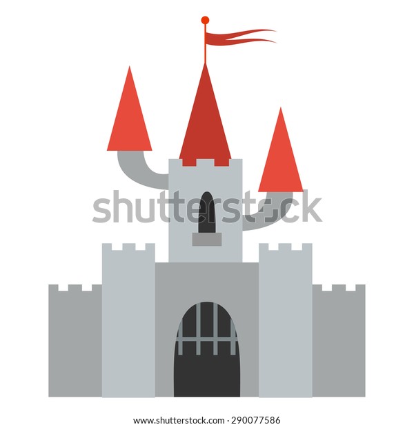 Royal Castle Vector On White Background Stock Vector (Royalty Free ...