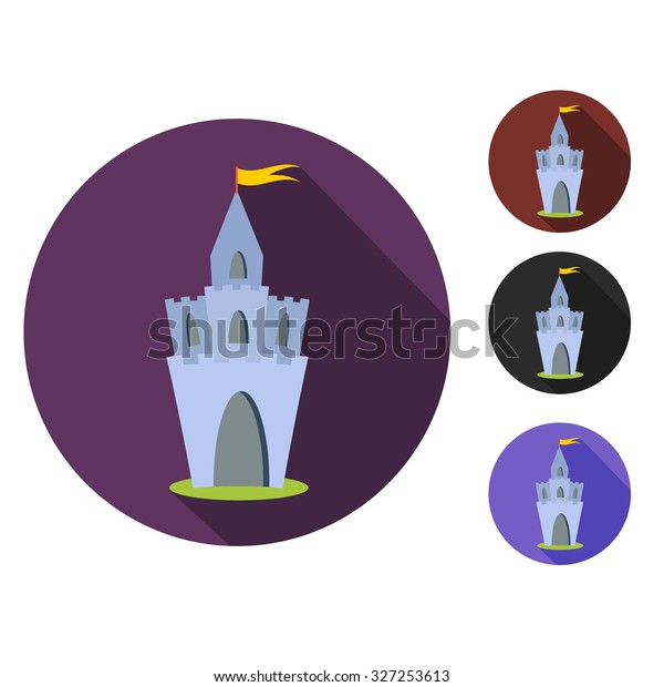 Royal Castle Vector On White Background Stock Vector (Royalty Free ...