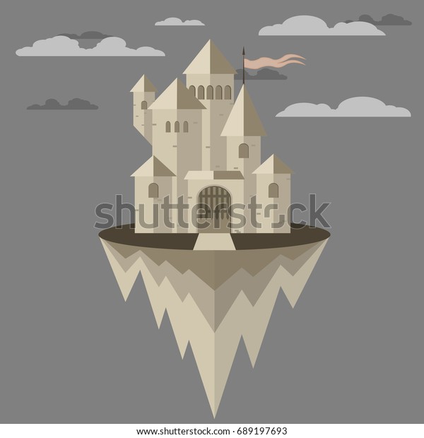 Royal Castle Vector On White Background Stock Vector (Royalty Free ...