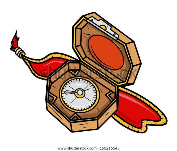 Royal Compass Vector Cartoon Illustration: เวกเตอร์สต็อก (ปลอดค่า ...