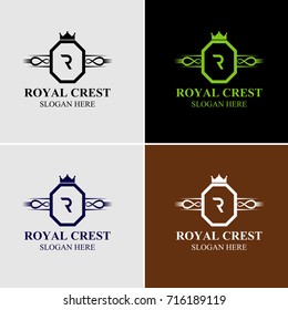 Royal Crest Logo Stock Vector (Royalty Free) 716189119 | Shutterstock