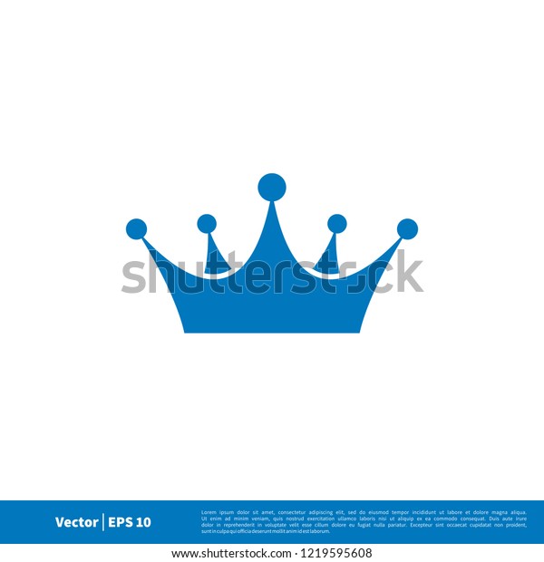 Royal Crown Icon Blue Colour Stock Vector (Royalty Free) 1219595608