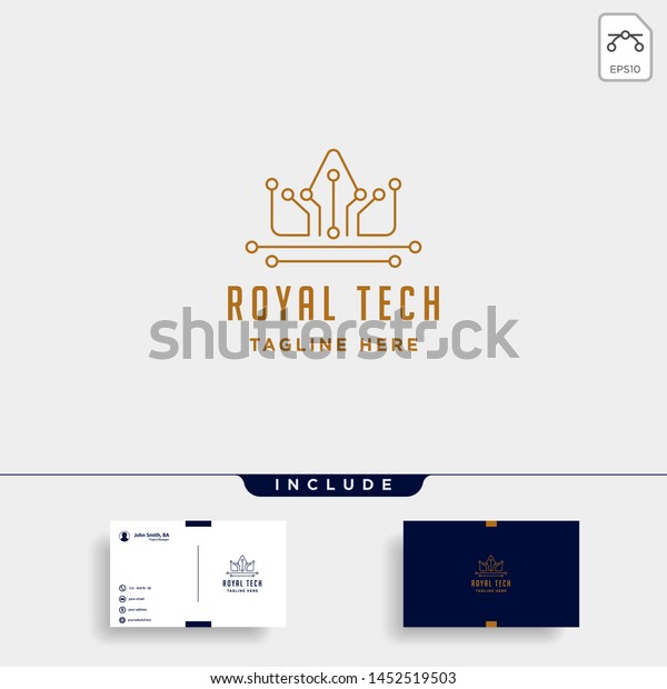 Royal Crown Internet Logo Design Luxury Stock Vector (Royalty Free ...