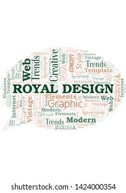 Royal Design Word Cloud Wordcloud Made Stock Vector (Royalty Free ...
