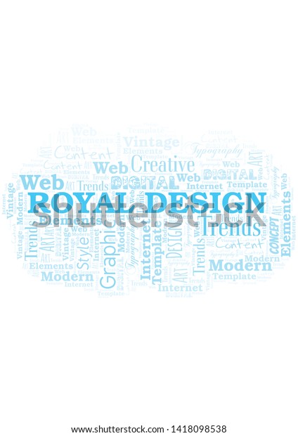 Royal Design Word Cloud Wordcloud Made Stock Vector (Royalty Free ...
