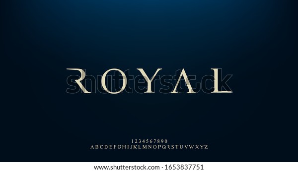 Royal Elegant Alphabet Font Number Premium Stock Vector (Royalty Free ...