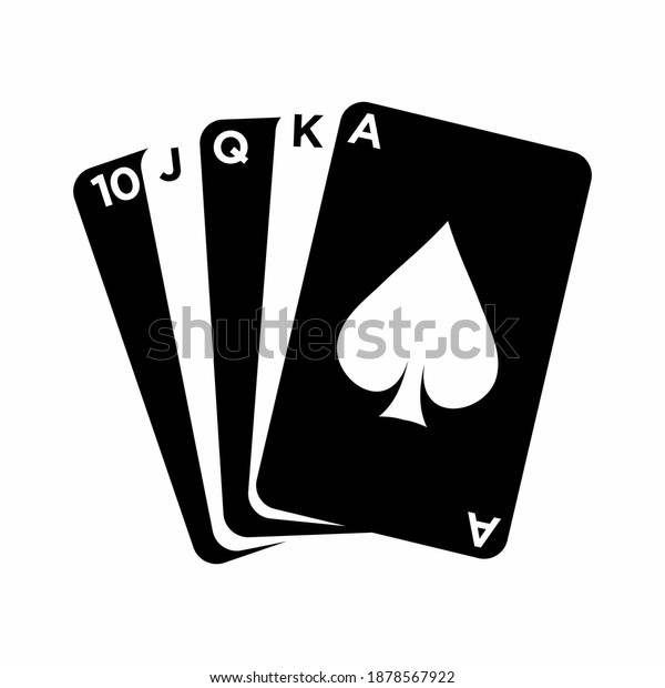 Royal Flush Logo Simple Clean Stock Vector (Royalty Free) 1878567922 ...