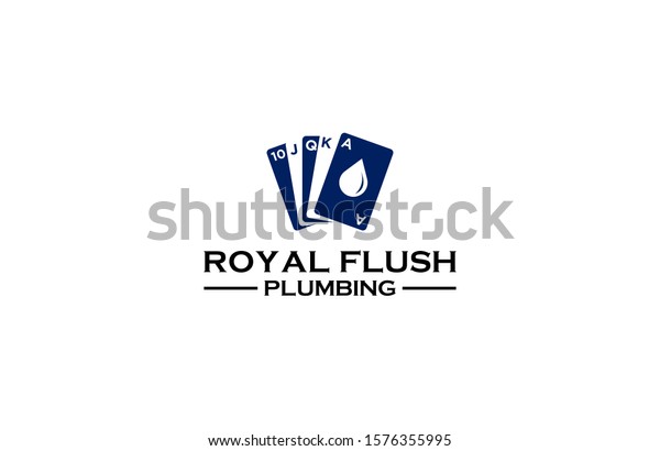 Royal Flush Plumbing Logo Design Vector Stock Vector (Royalty Free ...