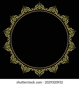 Royal Frame Border Design Gold Color: เวกเตอร์สต็อก (ปลอดค่าลิขสิทธิ์ ...