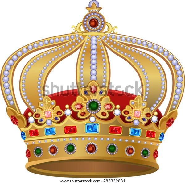 Royal Gold Crown Stock Vector (Royalty Free) 283332881