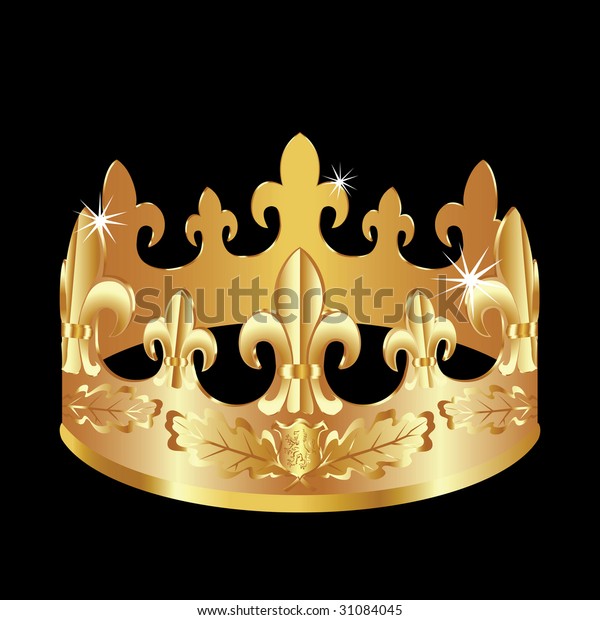 Royal Gold Crown Power Symbol 库存矢量图（免版税）31084045
